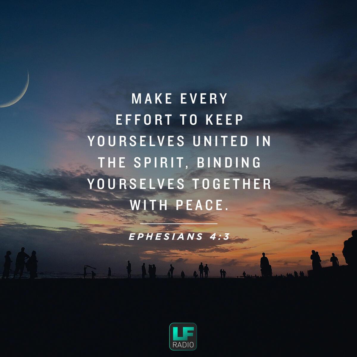 Verse Of The Day Ephesians 4 3 LF Radio